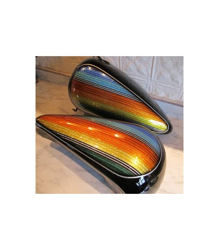 Peinture Candy moto - Kit complet Peinture effet paillette metal flakes