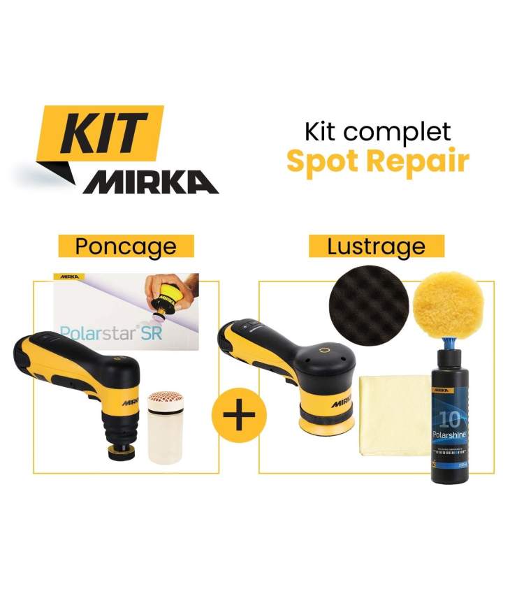 kit complet polissage et lustrage Mirka Spot Repair sur batterie