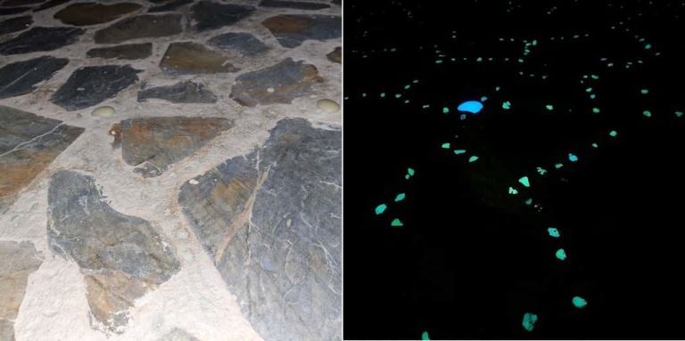 Faire un sol extérieur phosphorescent avec des pierres, cailloux et ...